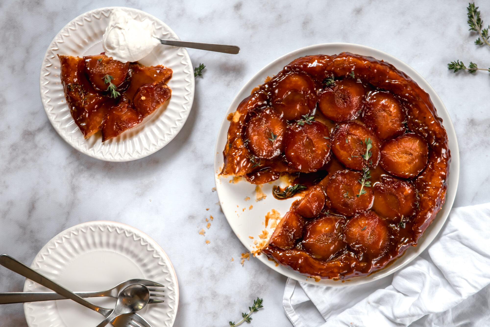 Plum & Thyme Tarte Tatin - My Secret Confections - Tarts
